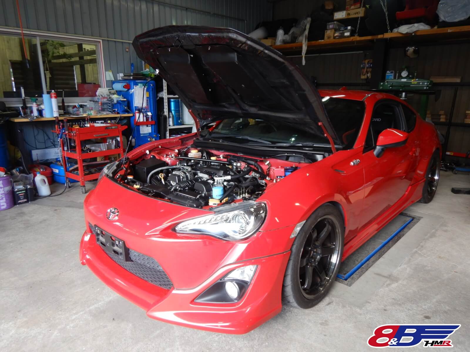 レボリューションパーツ満載の86(ZN6)の納車前点検整備をしました。 – 8&B HMR